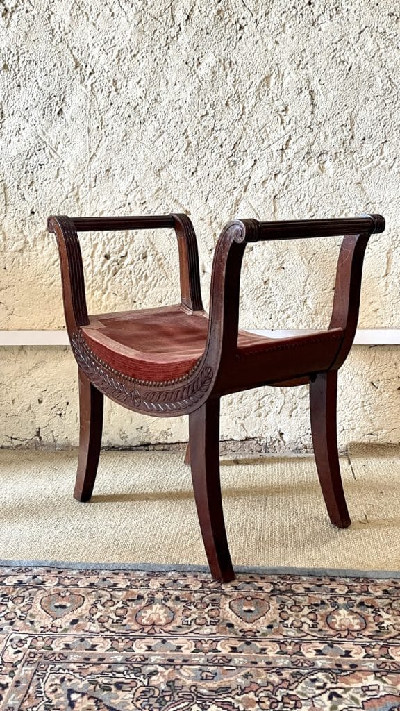 Siège curule style Empire, XIXe siècle