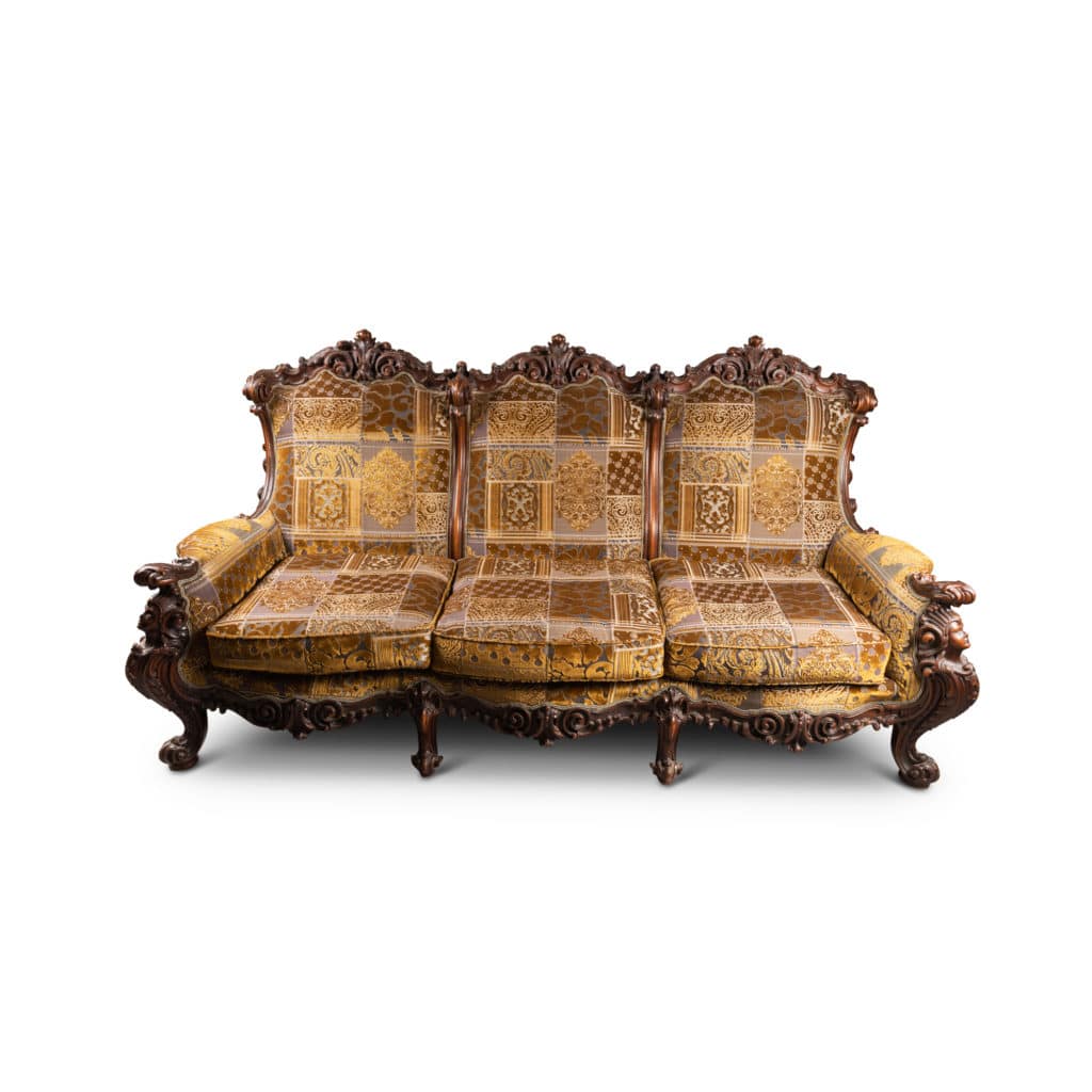 Italian Rococo Sofa, 19th Century